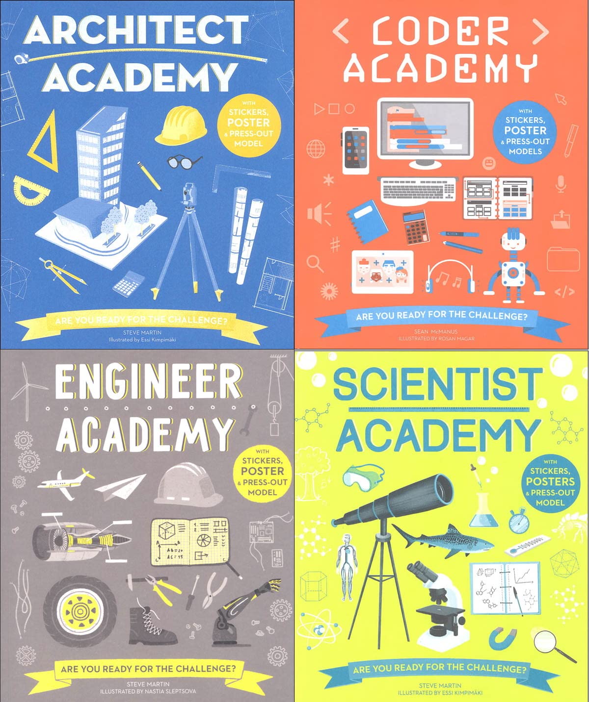 Academy Series 4 book collection set 1 (Architect Academy, Coder ...