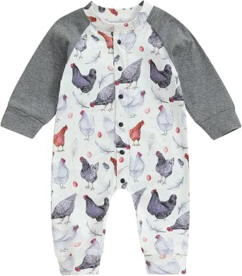 Amazon.com: Geogenry Toddler Baby Boy Girls Farm Clothes Western Farm ...