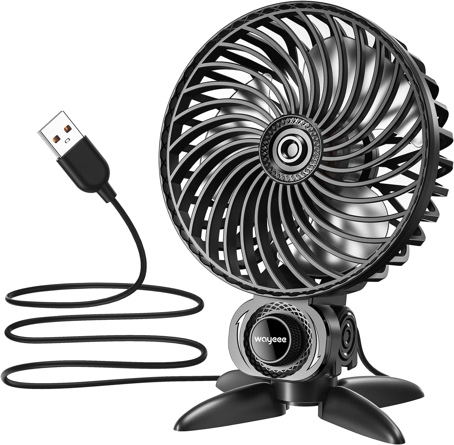 Dreamhigh® Mini USB Ventilator, 360° Drehung Tragbarer Clip Ventilator ...