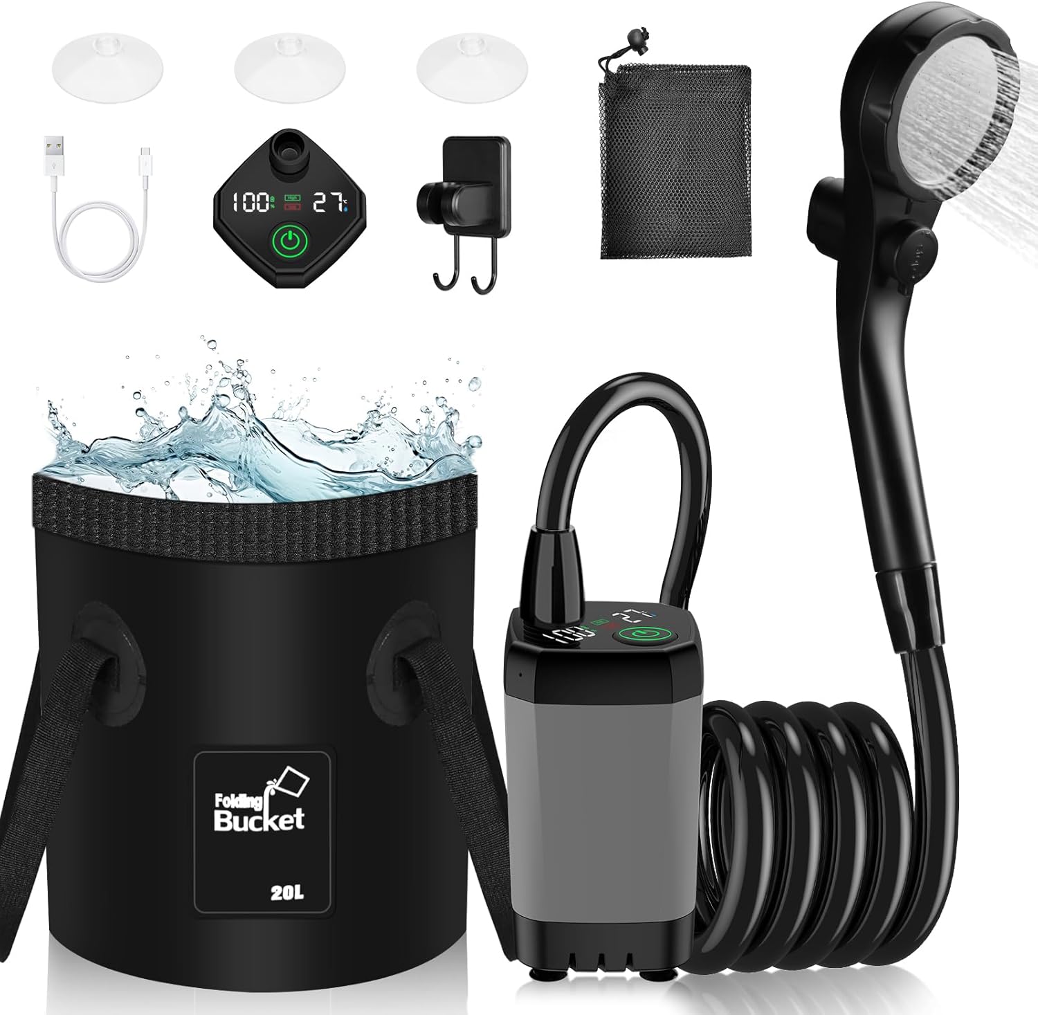 Amazon.com: Cosy Life Portable Shower, Portable Shower for Camping with ...