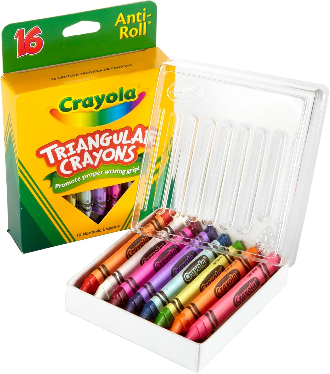 Amazon.com: Crayola® Triangular Crayons, Box of 16 : Toys & Games