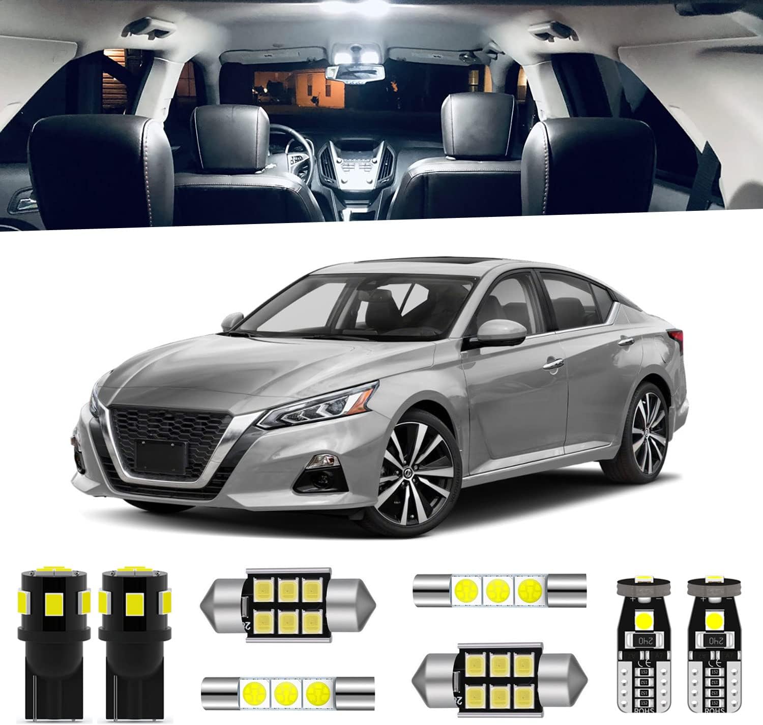 Amazon.com: ENDPAGE 11-Pieces Altima LED Interior Lights for Nissan ...