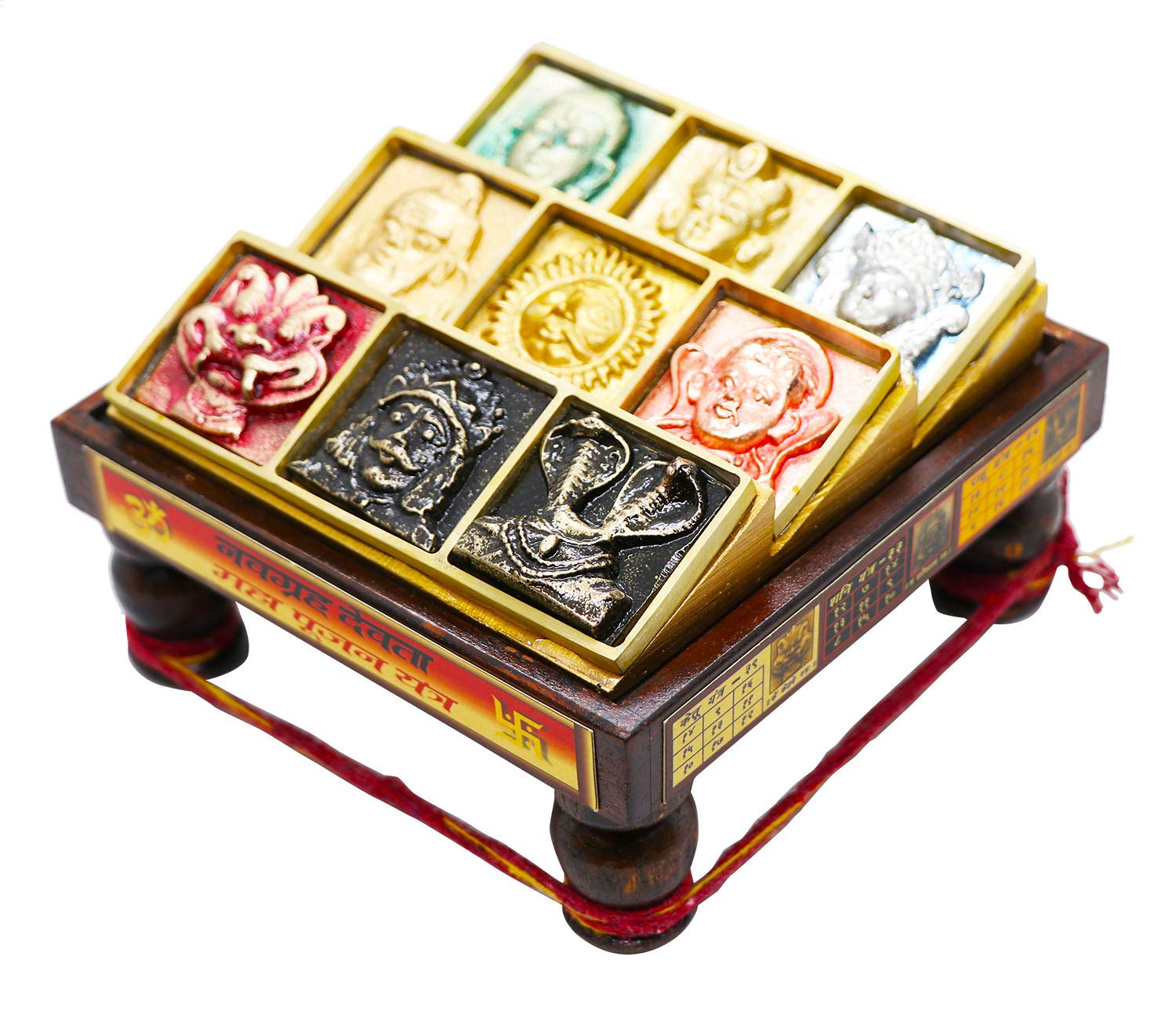 Buy Saubhagya Global Navagraha Chowki Set, Nine Planets, Kundli ...