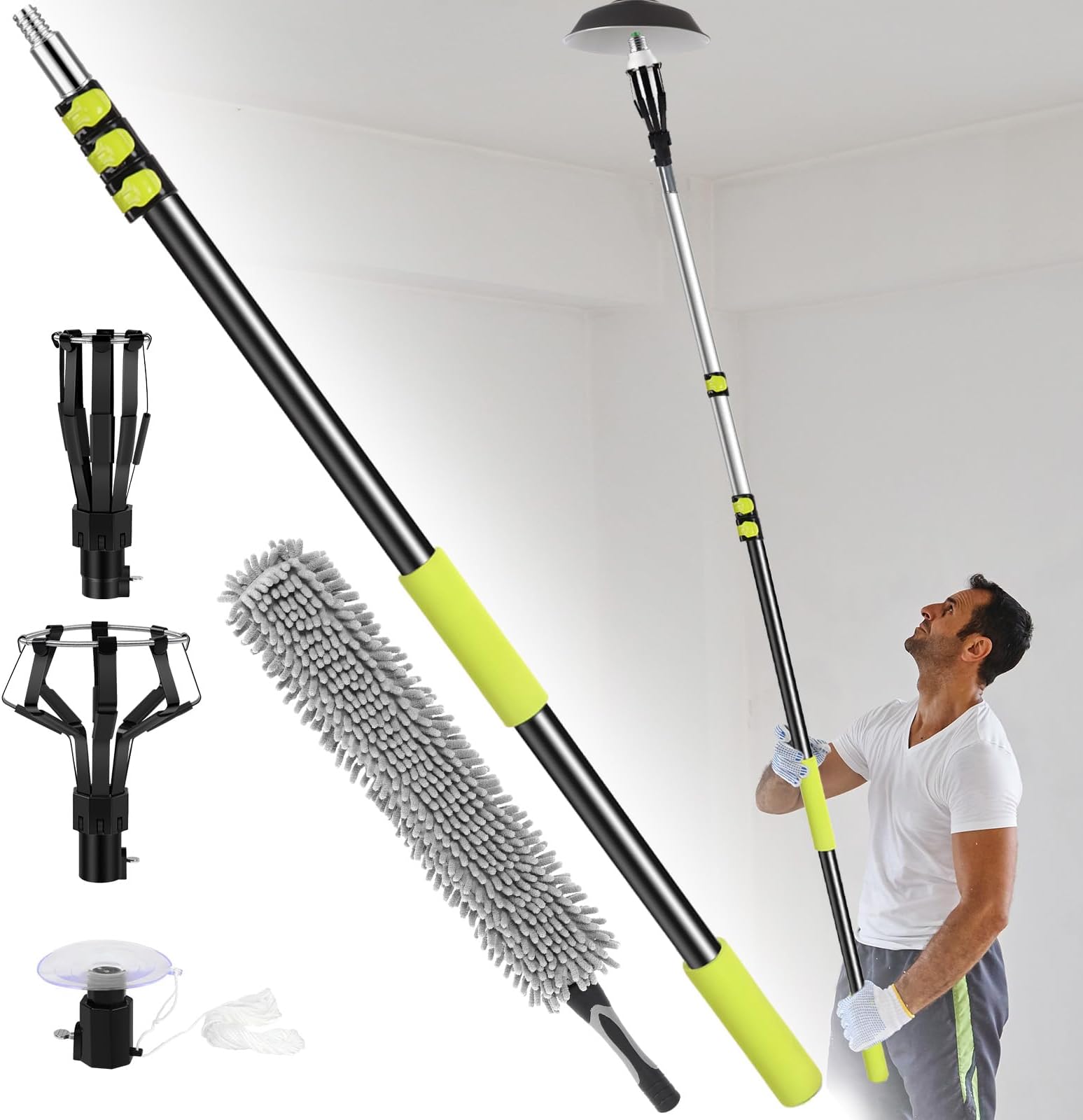FixOasis 24FT Telescopic Light Bulb Changer for High Ceilings, Light ...