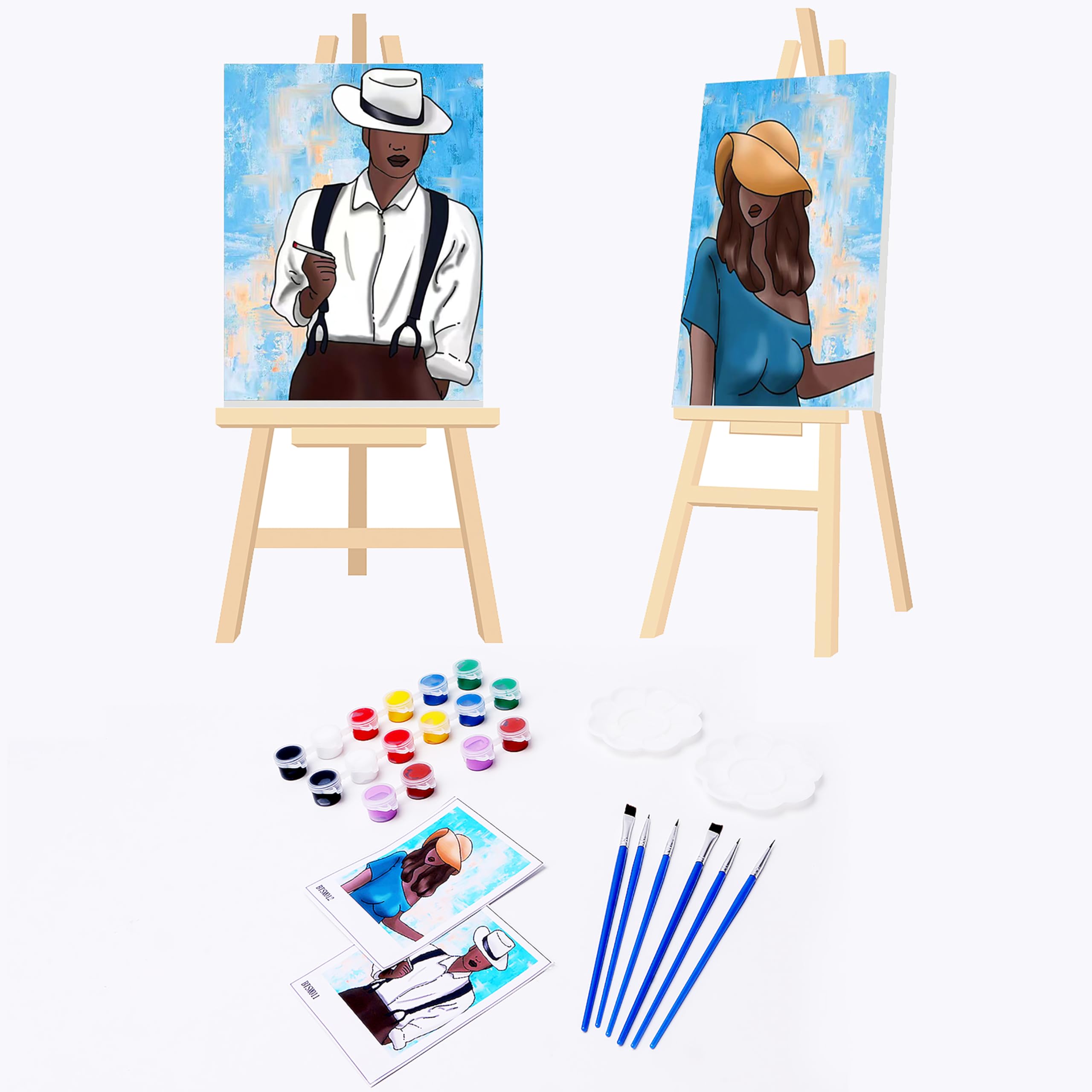 Snapklik.com : Couples Painting Kit Date Night, 2 Piece Set Paint And ...