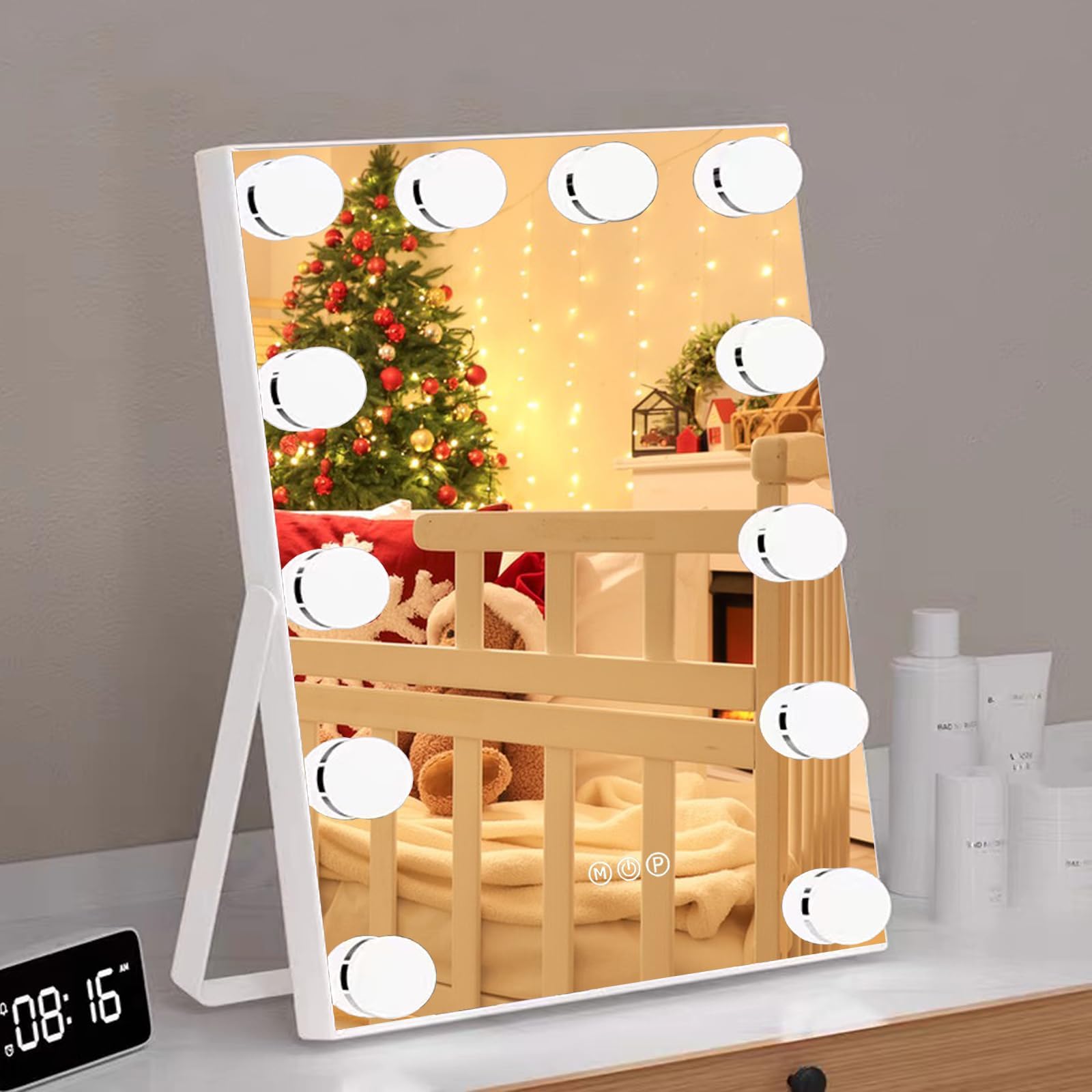 Amazon.com - VoxZypher Hollywood Vanity Makeup Mirror with Lights - 9 ...