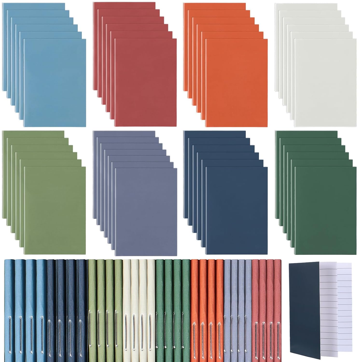 Amazon.com : Fulmoon 80 Pack Mini Kraft Notebook Journals Small Pocket ...