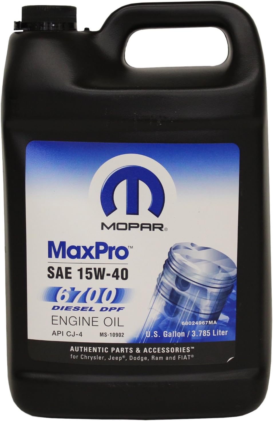 Amazon.com: Genuine Chrysler Accessories (68024967MA) SAE 15W-40 HD+ ...