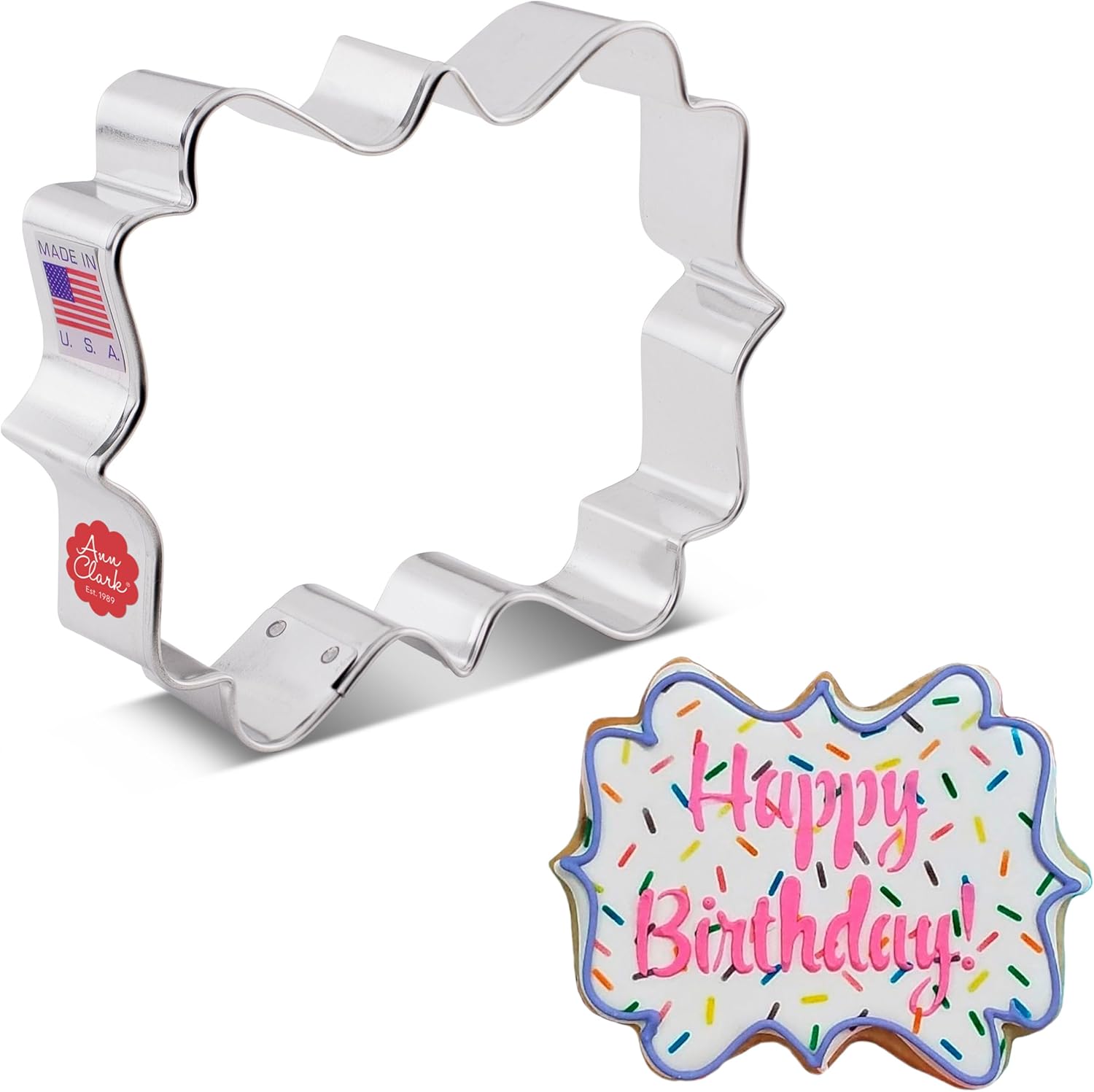 Amazon.com: Square Plaque Cookie Cutter, 4.25" Made in USA by Ann Clark ...