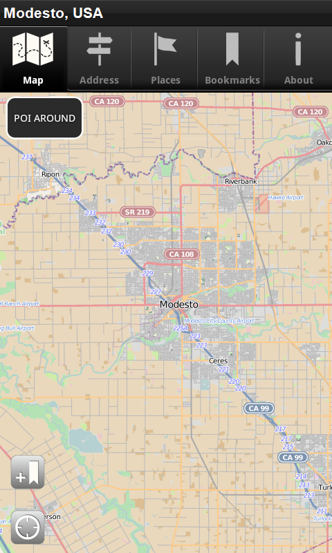 Offline Map Modesto, USA - CNM:Amazon.com:Appstore for Android