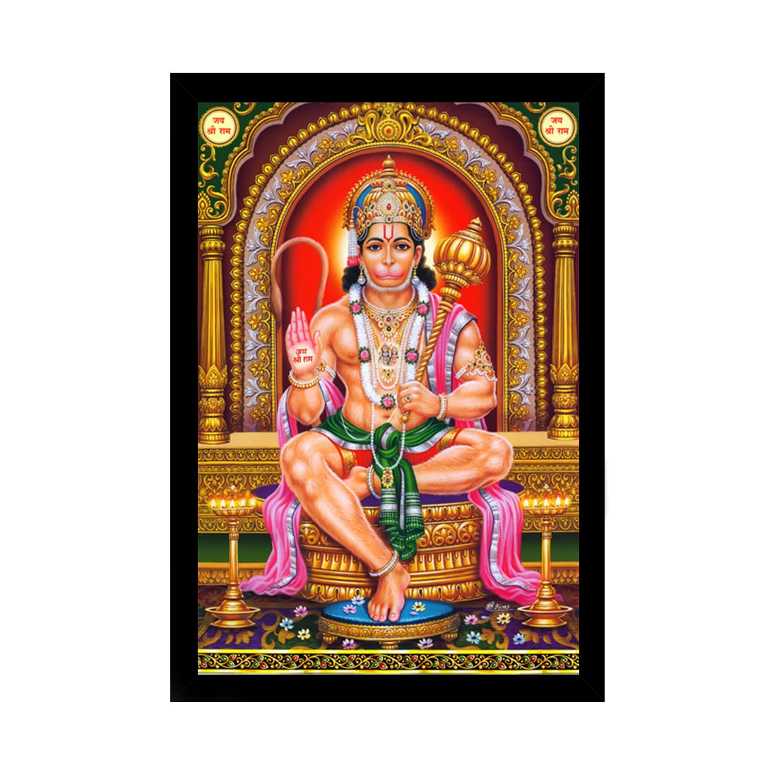 Dharvika Innovations lord hanuman ji photo frame big size home ...