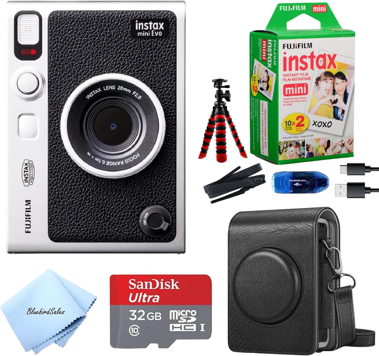 Amazon.com : Fujifilm Instant Mini EVO Hybrid Camera Bundle with 20 ...