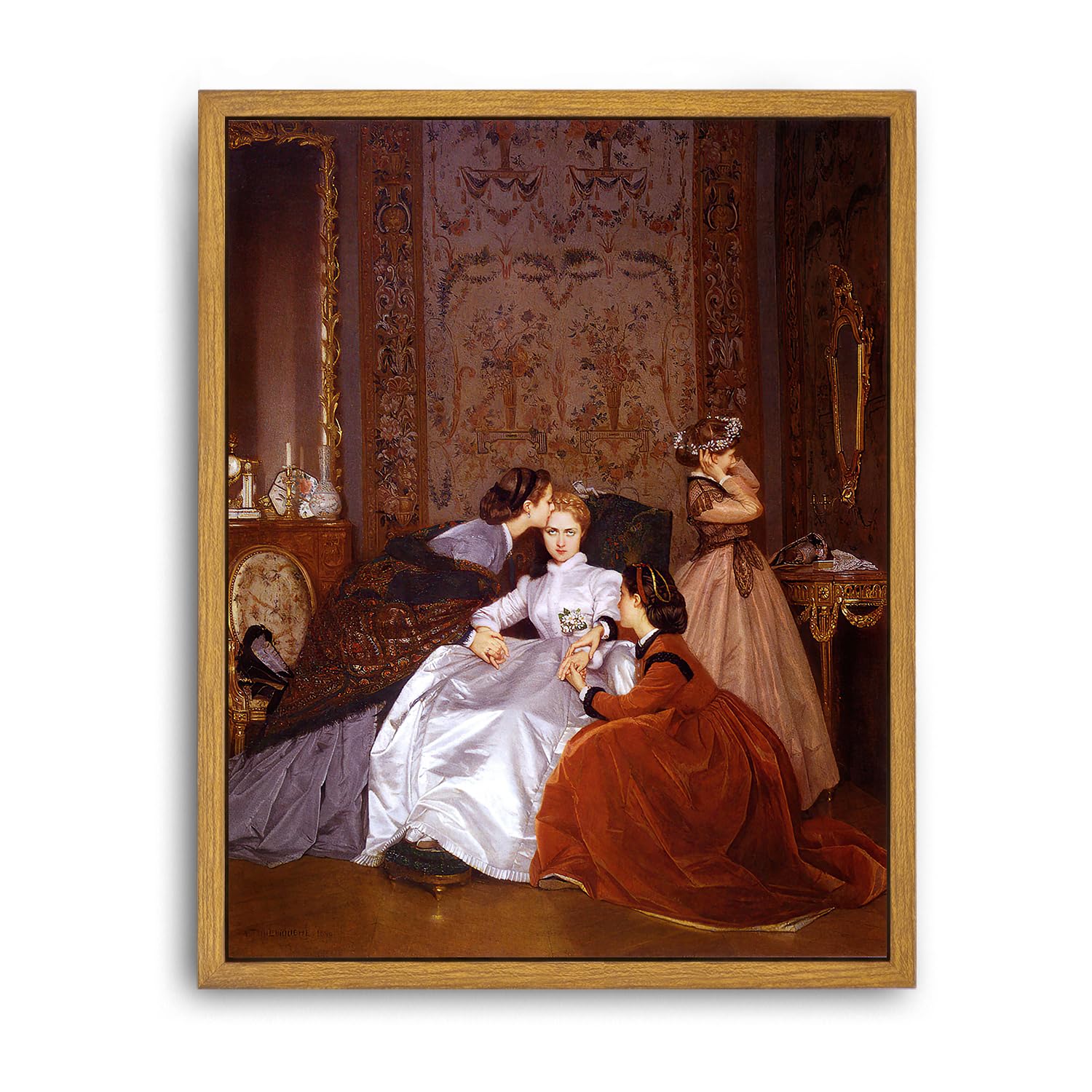 Amazon.com: Roslynity Framed Canvas Wall Art Vintage Print Paintings ...