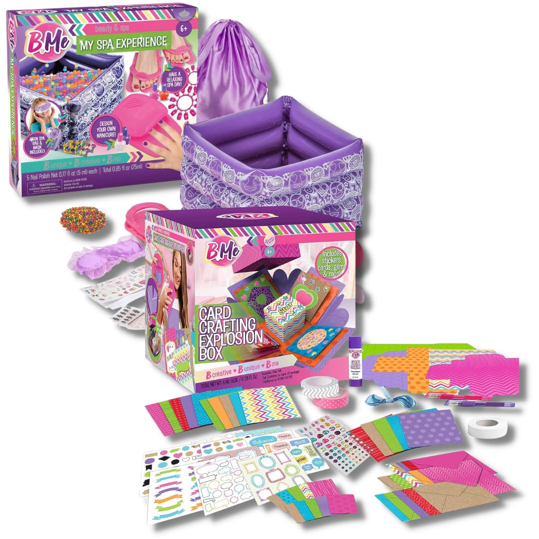 Amazon.com: B Me Creative Fun Kit for Girls - Spa Day & Card Making ...