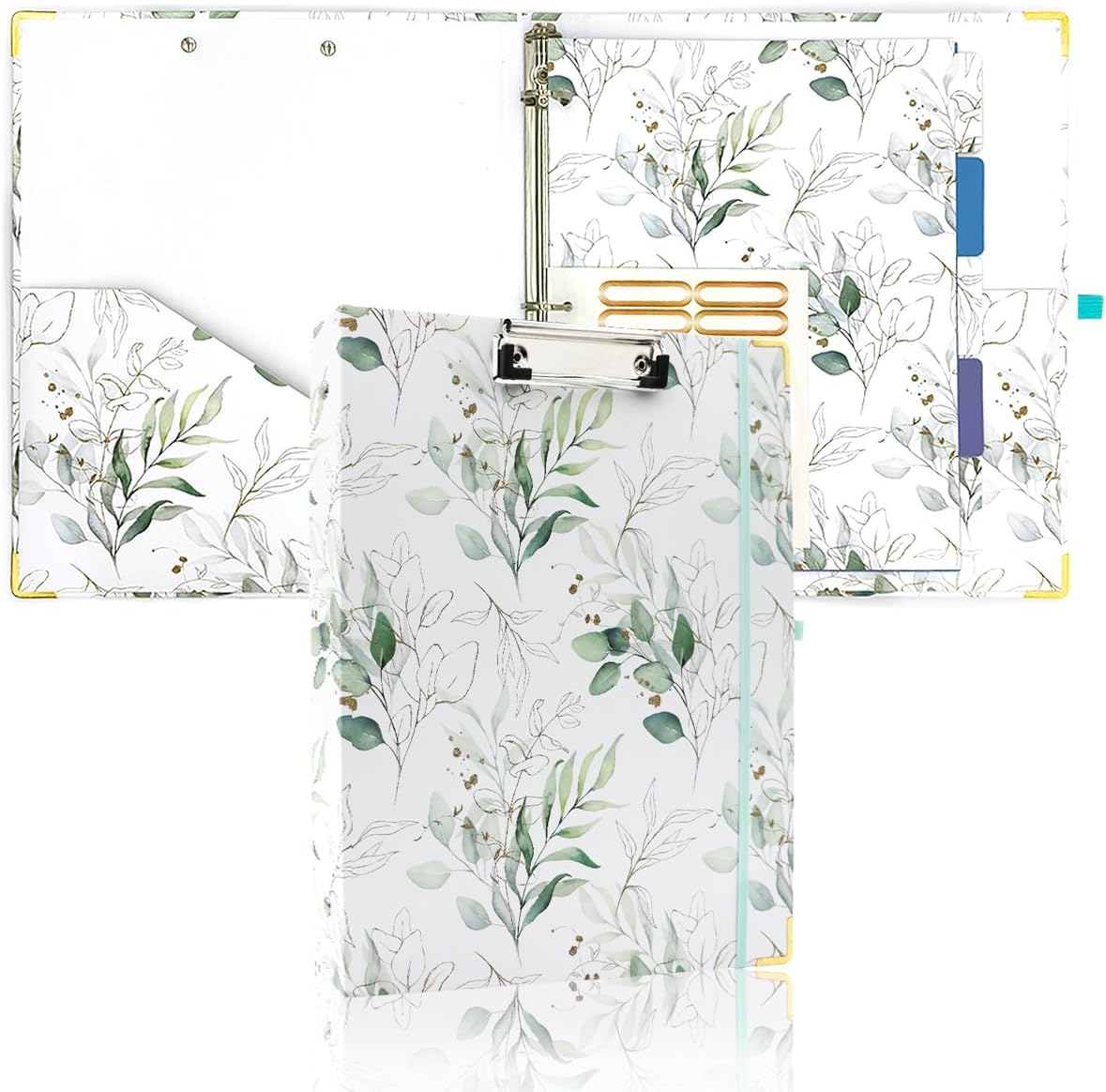 Amazon.com : 3 Ring Binder, 1 Inch Binder with Clipboard, Cute Binder ...