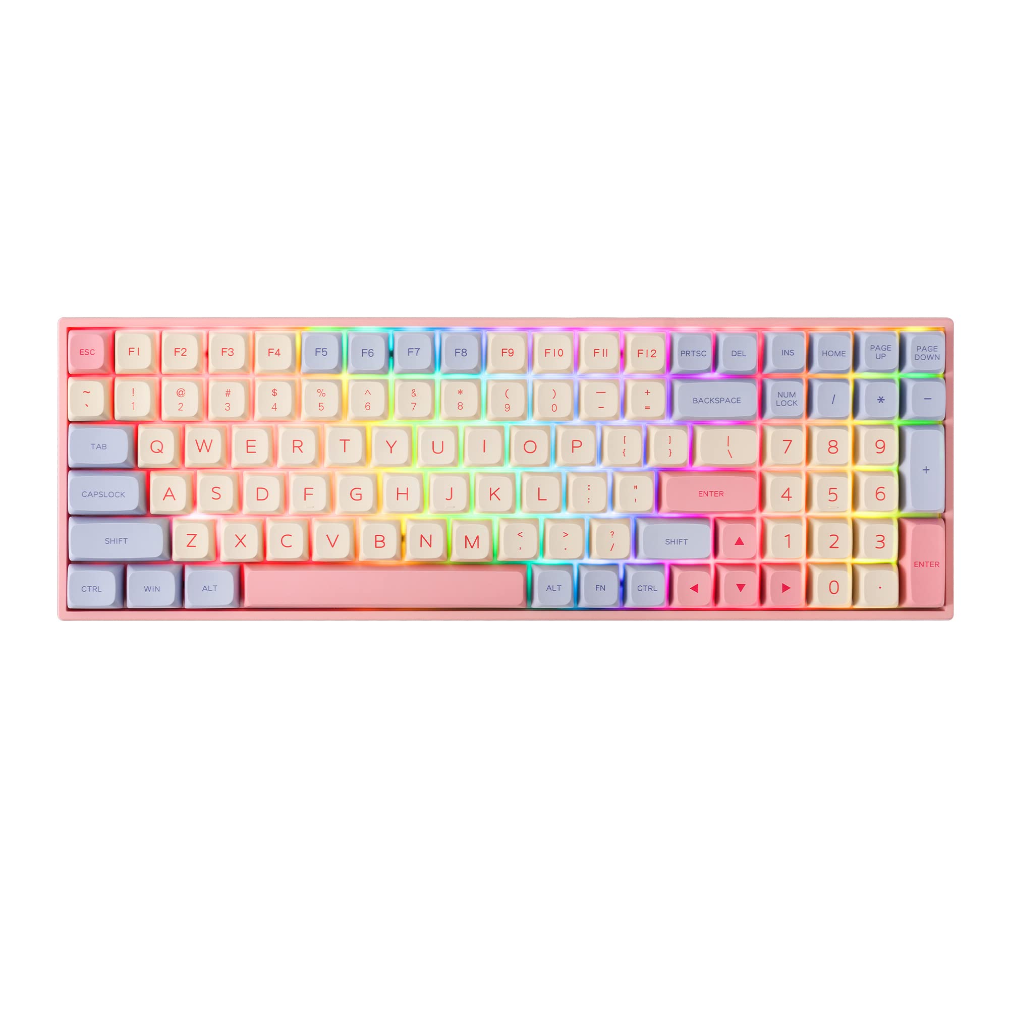 Amazon.com: BOYI TK96 Marshmallow RGB Hot Swap Full Size Wireless ...