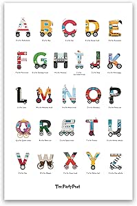 Amazon.com: Educational Poster for Kids Classroom. Learning Alphabet ...
