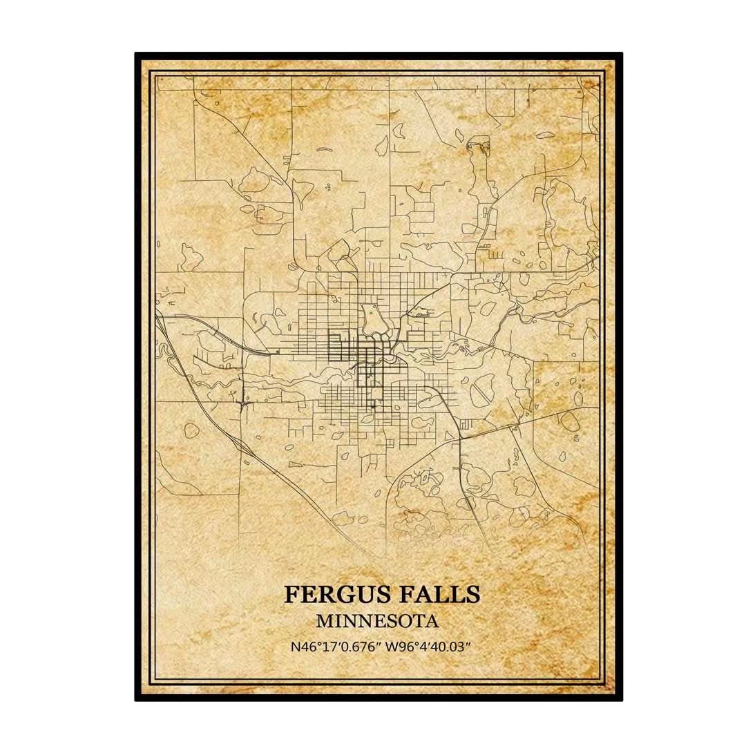 Fergus Falls Minnesota Map