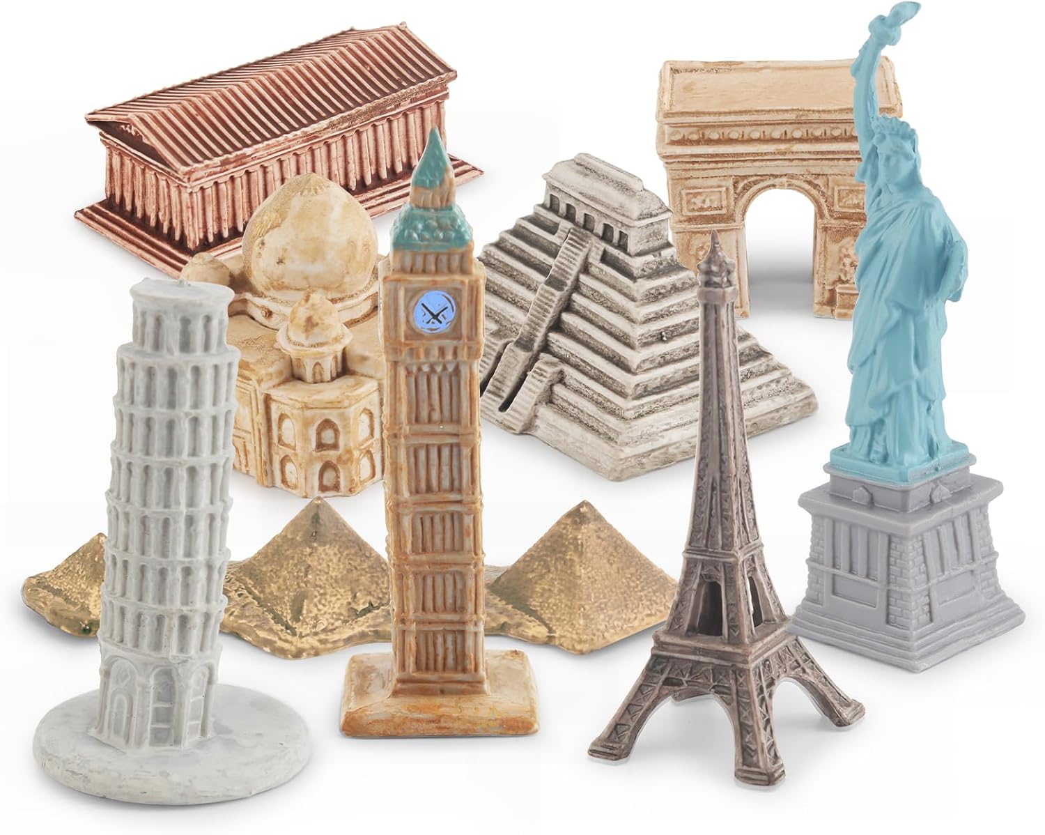 Amazon.com: BRETOYIN Mini Building Kit Figurines Mini World Pyramids ...