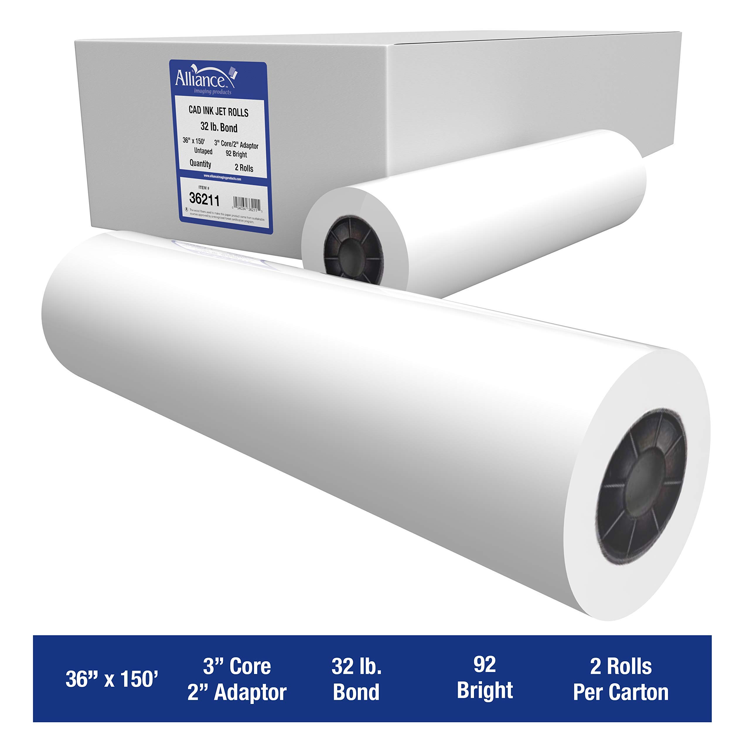 Snapklik.com : Alliance Wide Format Paper CAD Bond Rolls