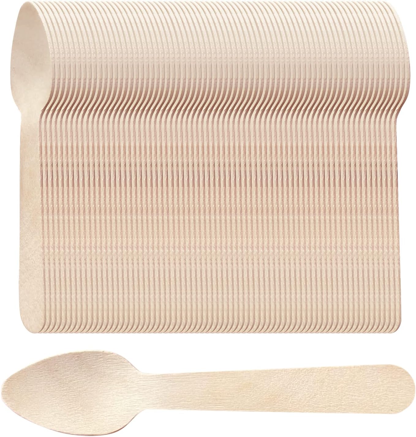 Amazon.com: 200pcs 4 inch Mini Wooden Spoons, Biodegradable Compostable ...