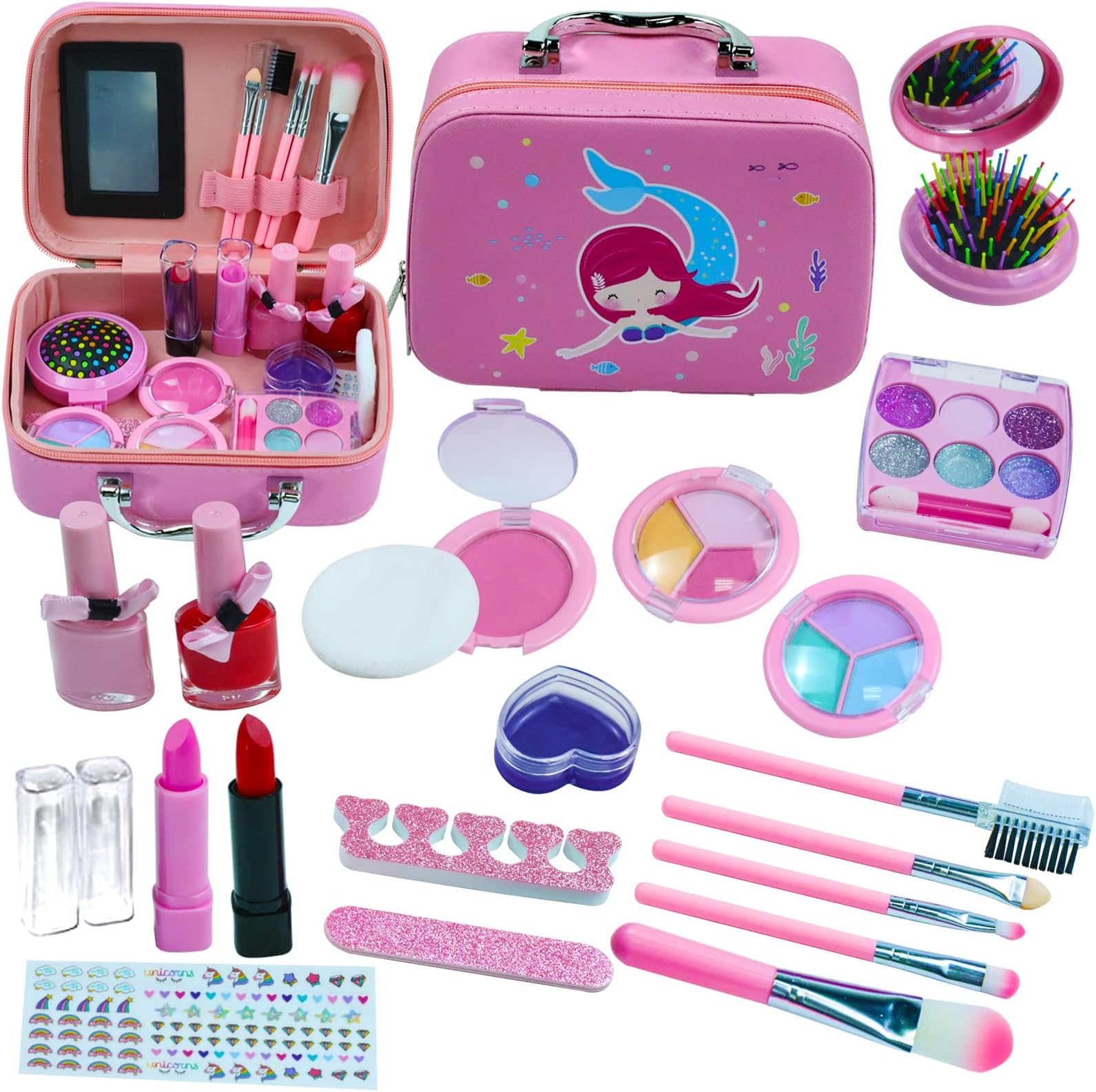 Purple Ladybug Girls Make up Set - Washable Kids Makeup Sets for Girls ...