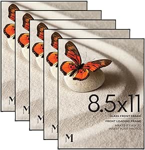 Amazon.com - MANTELLO ESSENTIALS Front Loading Picture Frame Set - 6 ...