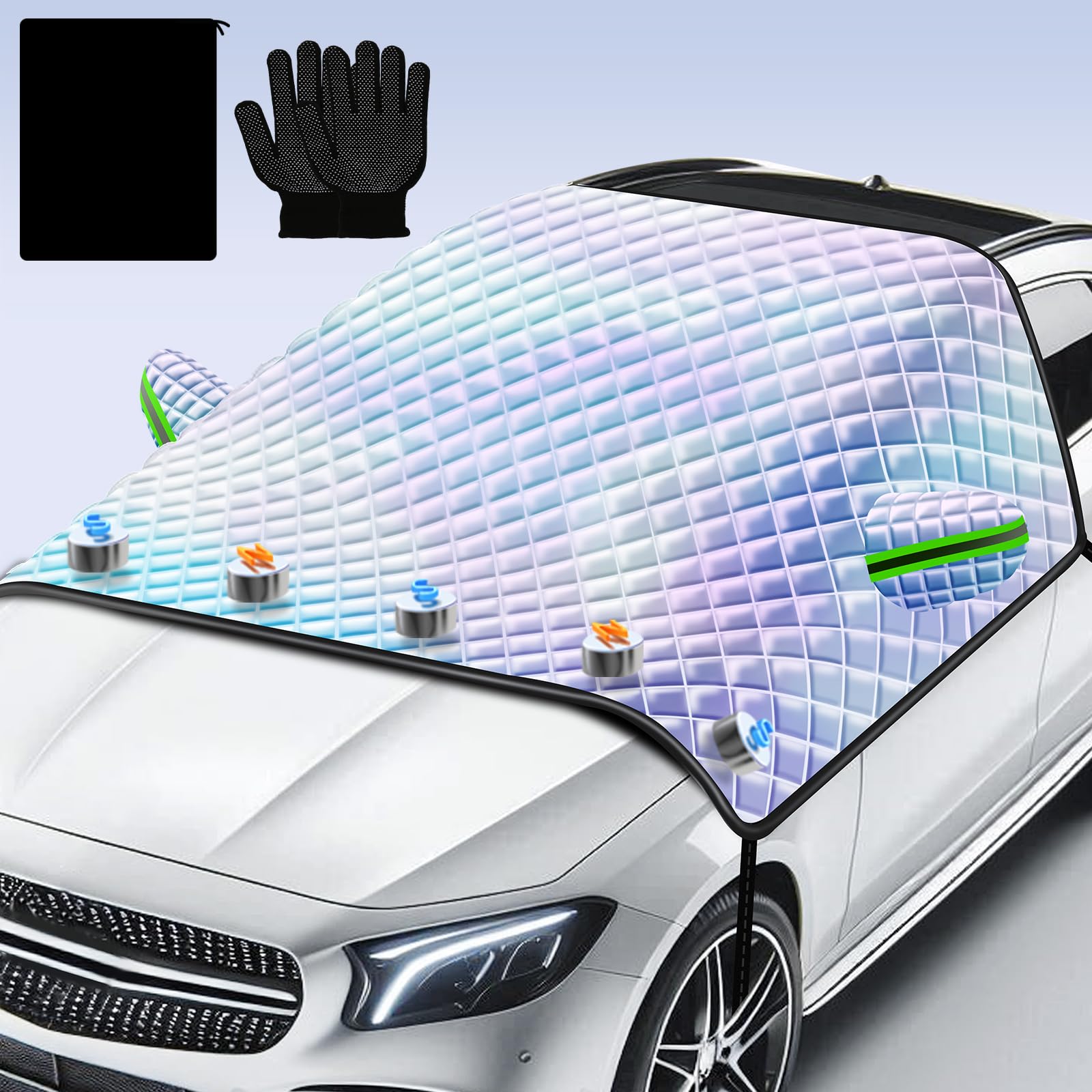 Amazon.com: COJOSQC Winter Car Windshield and Window Half Car Ice and ...