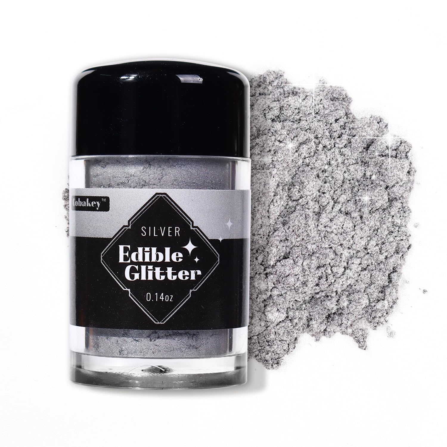 Amazon.com: Edible Glitter for Cocktails Drinks 4g Food Grade Silver ...
