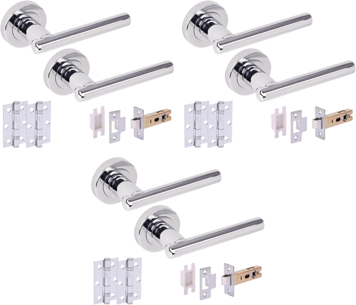Hunta HANDLEZONE® 3 Sets Solus Internal Door Handles on Rose Lever ...