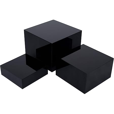 Amazon.com: Set of 3- Acrylic Cube Display Nesting Risers, Hollow ...