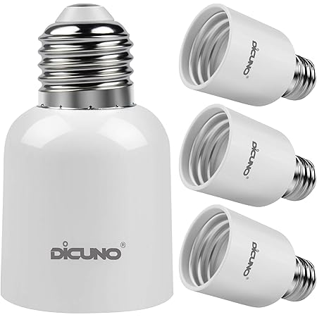 YAYZA! 4-Pack E26 E27 to E39 E40 Bulb Base Adapter, Medium to Goliath Edison Screw Light Socket ...