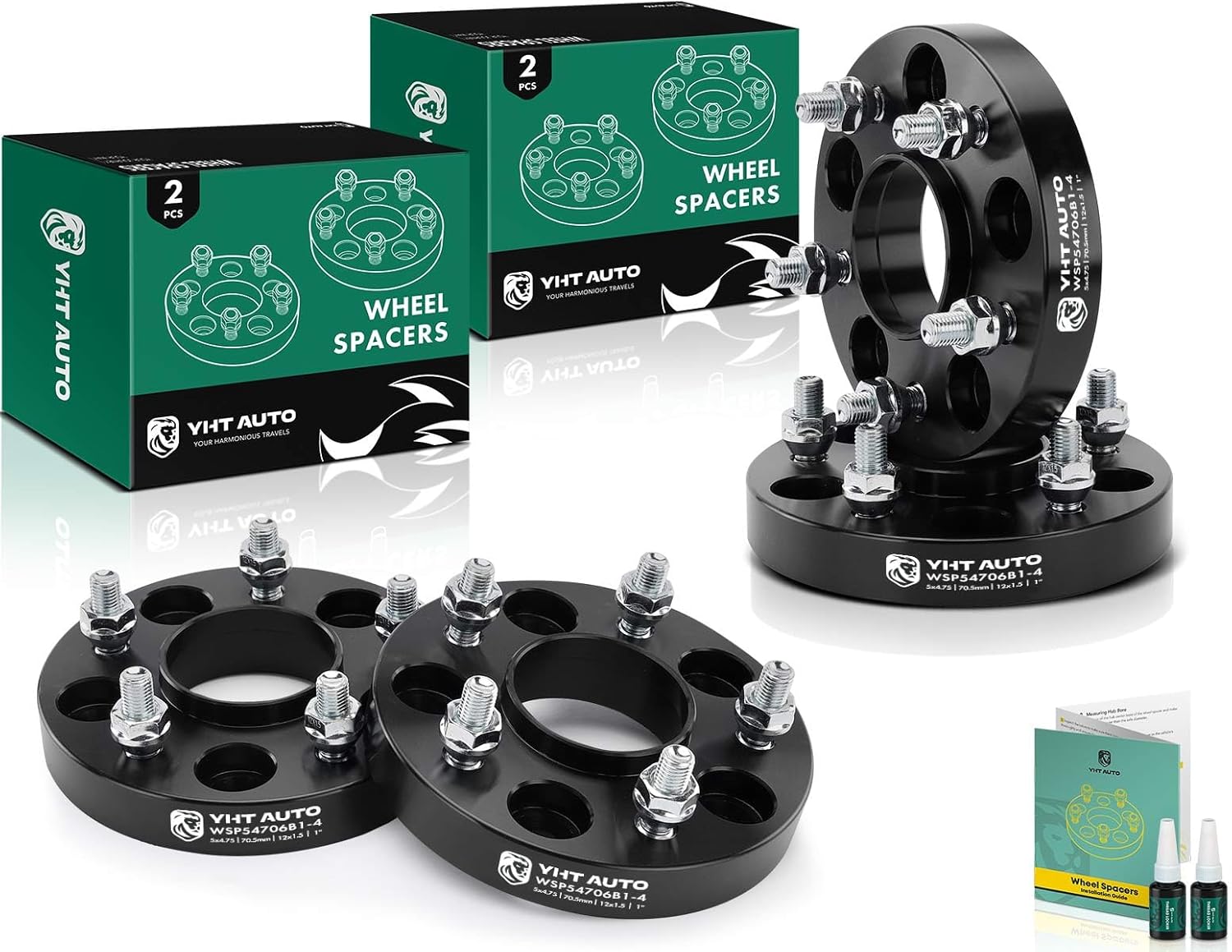 Amazon.com: YHTAUTO 5x4.75 Hub Centric Wheel Spacers 1 Inch Compatible ...