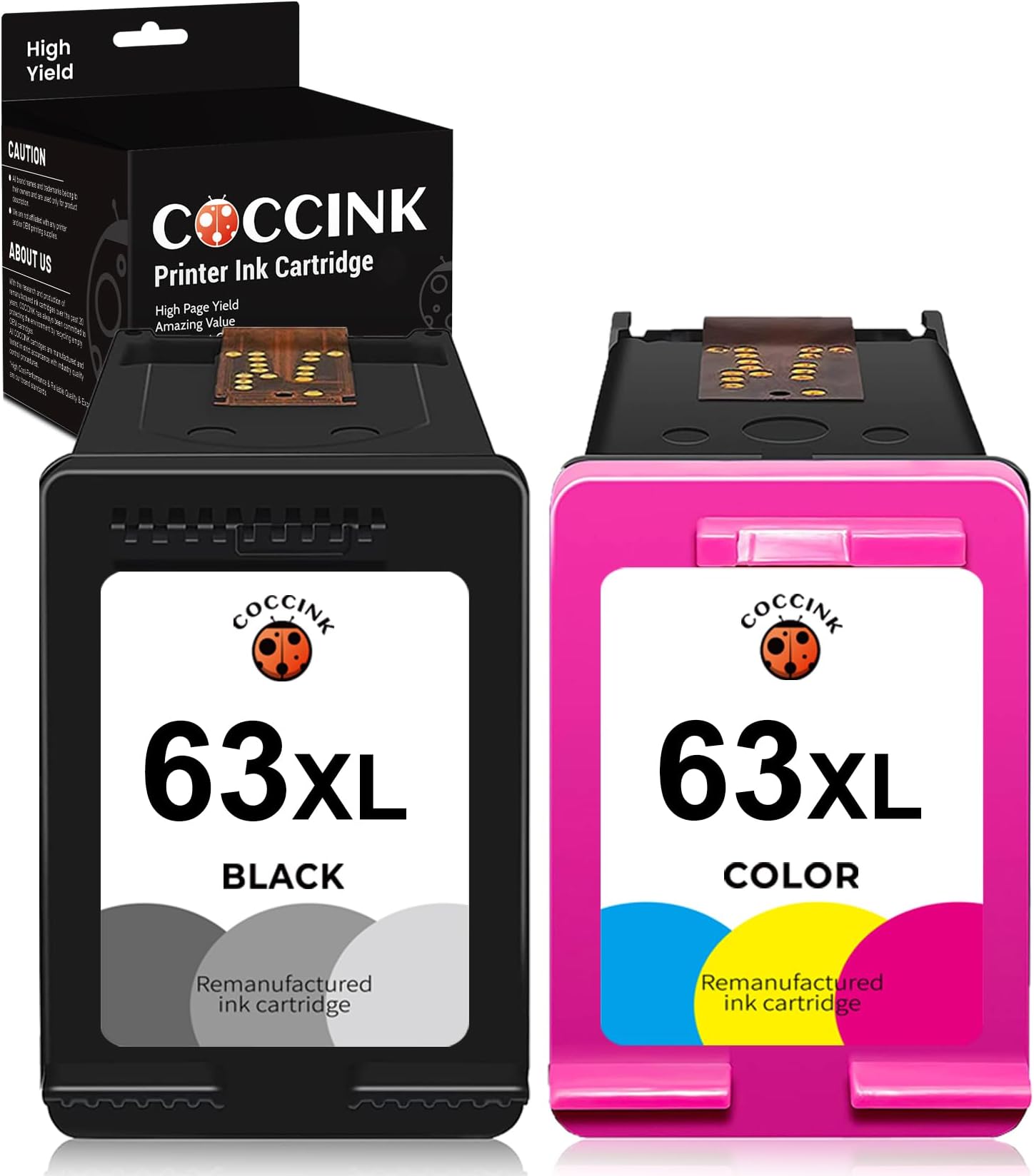 Amazon.com: COCCINK 63XL Ink Cartridge Replacement for HP Ink 63 XL for ...