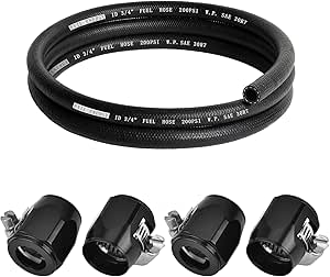 Amazon.com: EVIL ENERGY 3/4" Fuel Hose Line Push Lock SAE 30R7 NBR 10FT ...