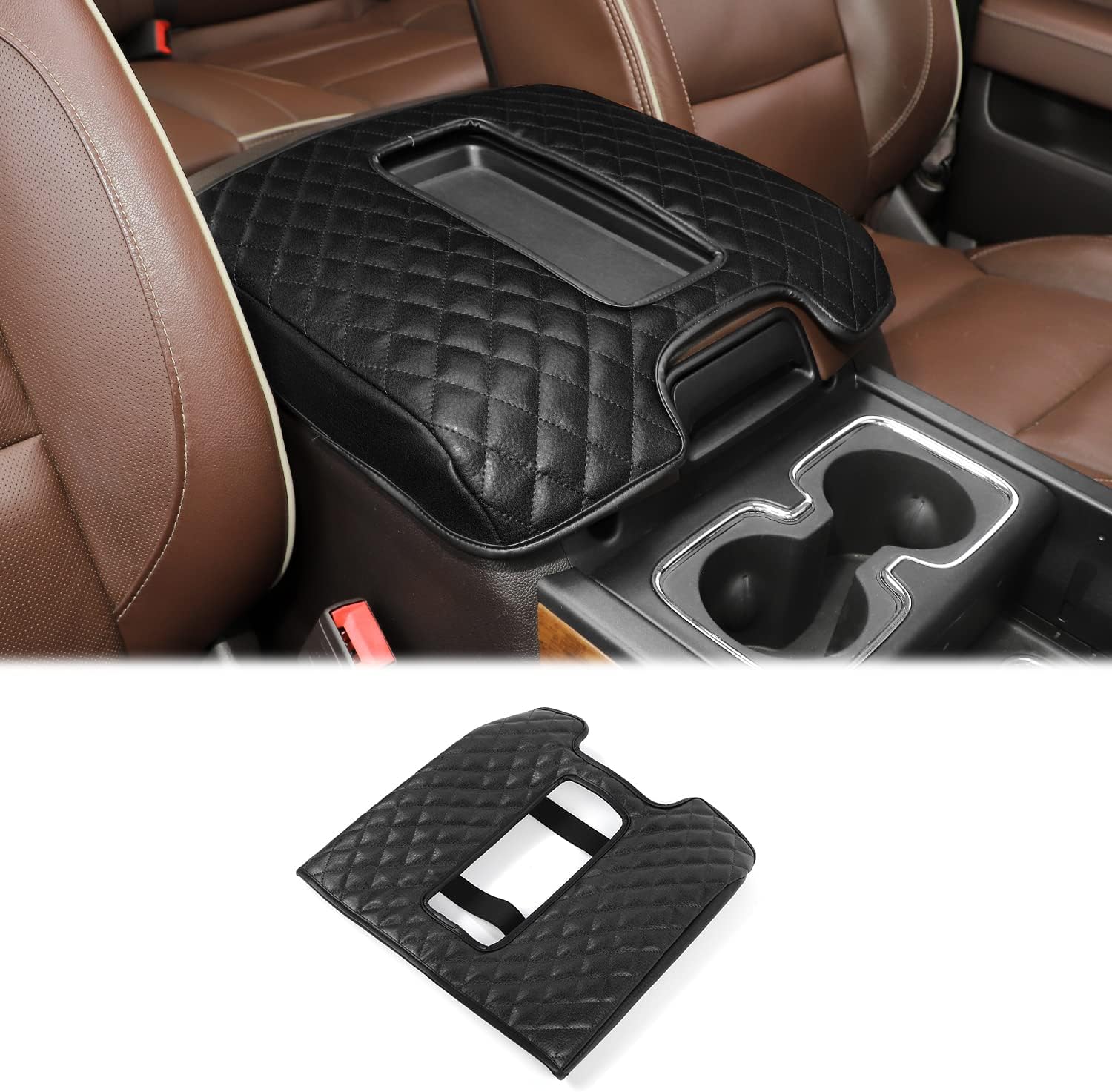 Amazon.com: RT-TCZ for Silverado Center Console Cover Armrest Pad PU ...