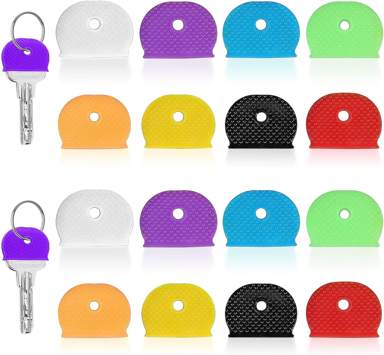 Identificador de Llaves, 32 Piezas Elástico Etiquetas para Llaves ...