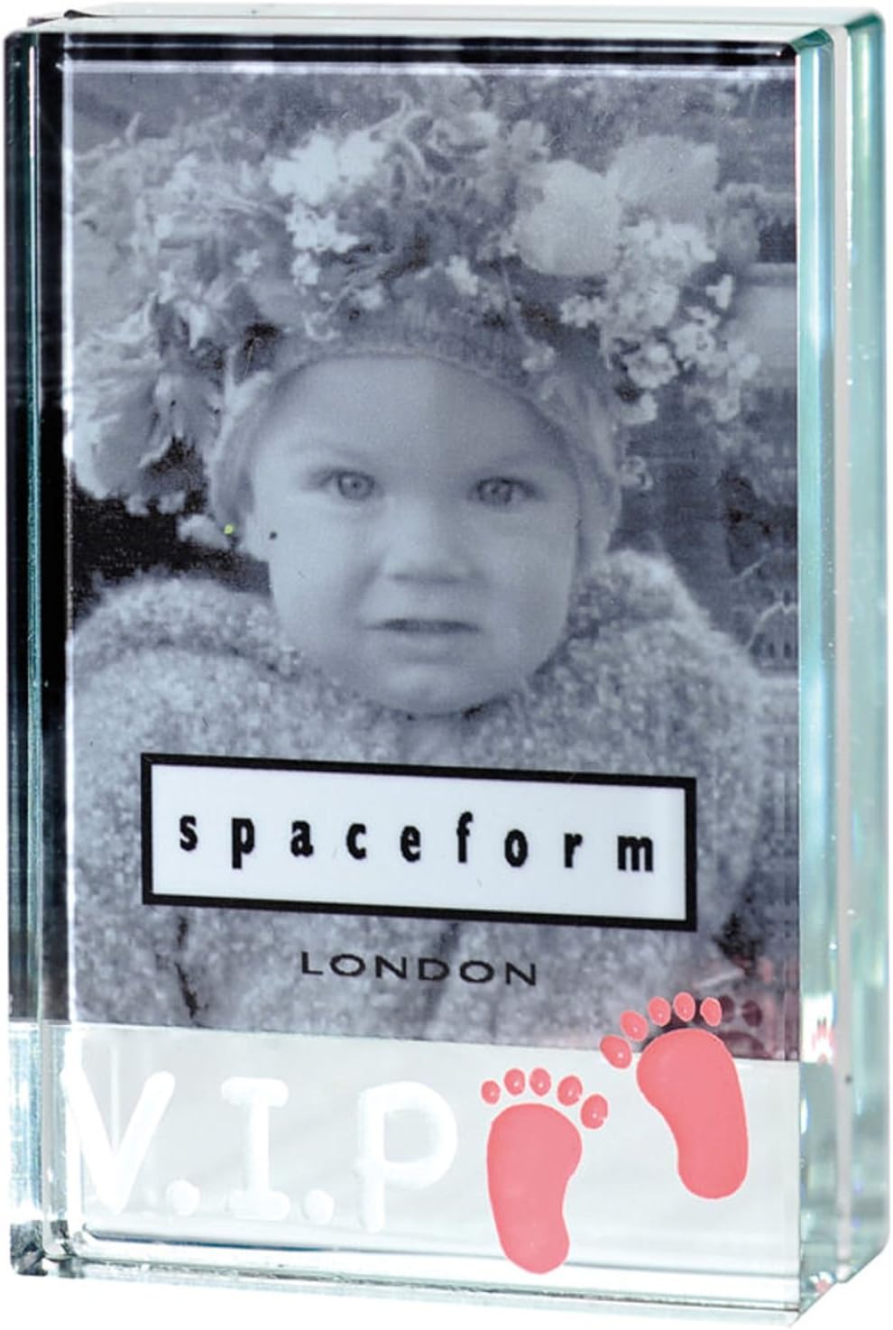 Amazon.com - Spaceform Dinky Glass Photo Frame (Baby) - VIP Pink Feet