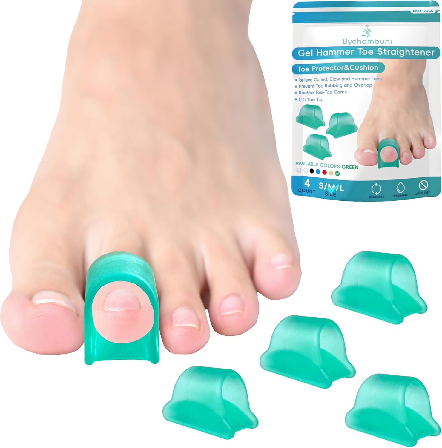 Amazon.com: Byehambuni Hammer Toe Corrector - Toe Straighteners for ...