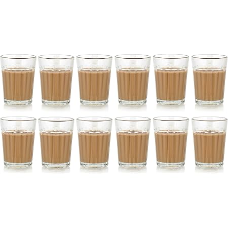 Buy Invy Chai Glass Desi Cutting Chai Glasses (100ml) Set of 12 ...
