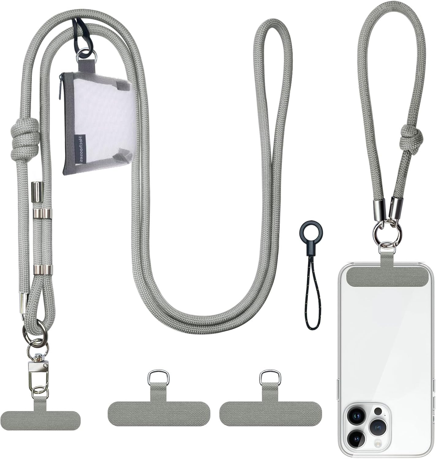 Amazon.com: Phone Lanyard-1×Adjustable Neck Phone Strap with Wallet, 1× ...