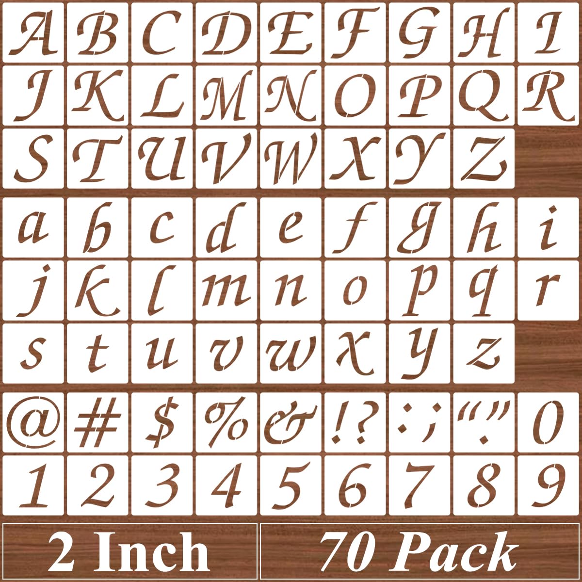 Amazon.com : 2 Inch Alphabet Letter Stencils - 70 Pack Letter Number ...