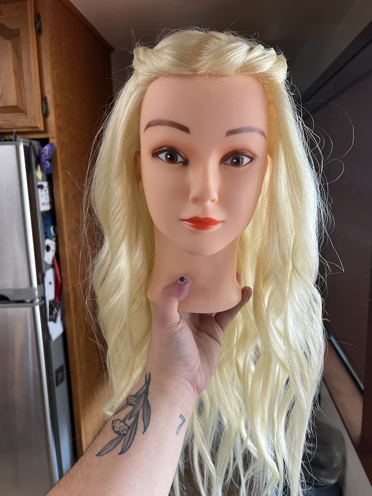 $8/mo - Finance JMHAIR Mannequins Head 16" 100% Real Hair For Manual ...