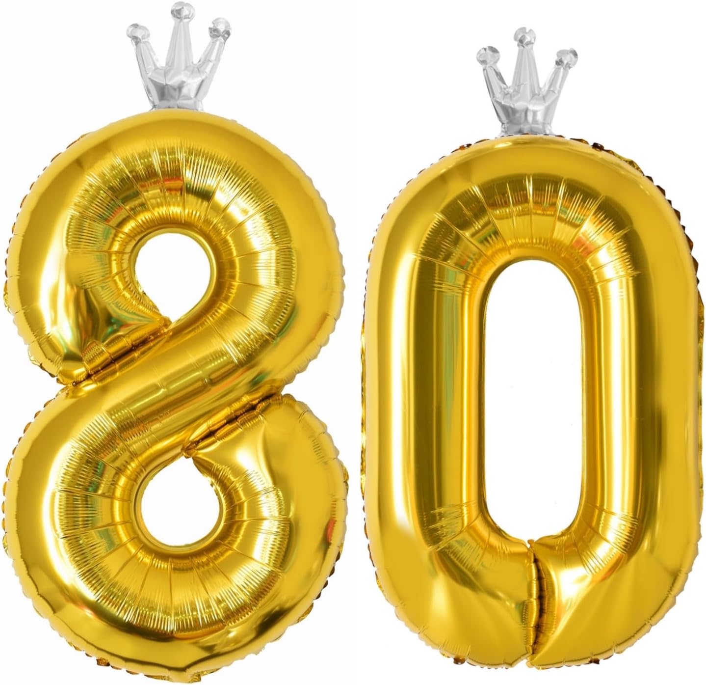 Amazon.com: 40-Inch Gold Number 80 Balloons for Birthdays, 80th ...
