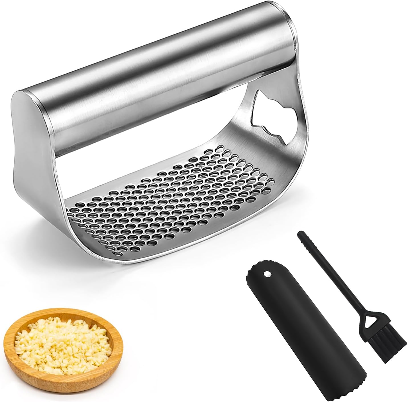 Amazon.com: Generic Stainless Steel Garlic Press, Silver, Garlic Press ...