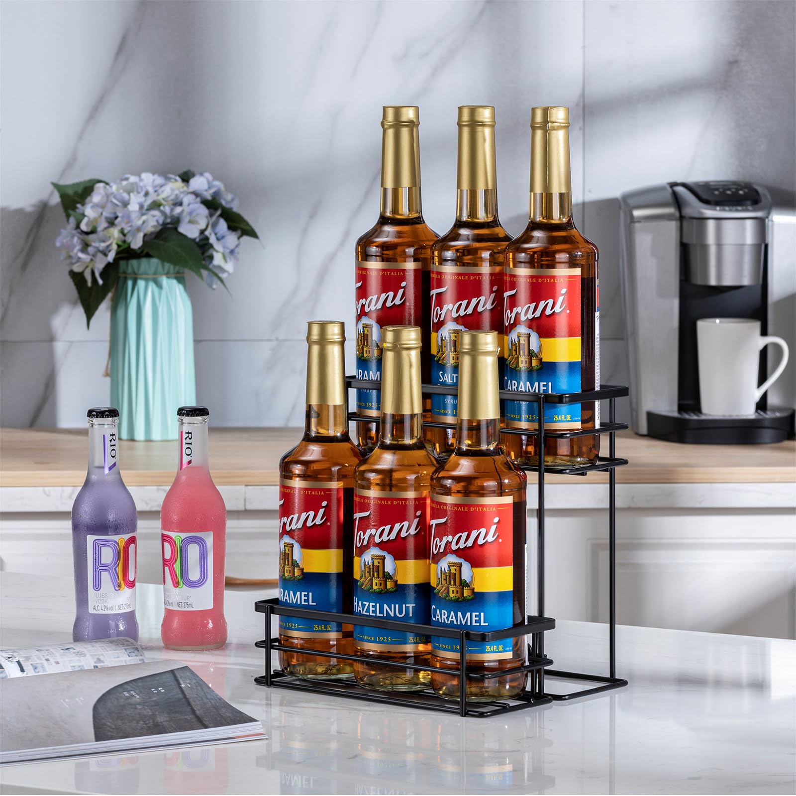 Snapklik.com : Coffee Syrup Organizer Rack
