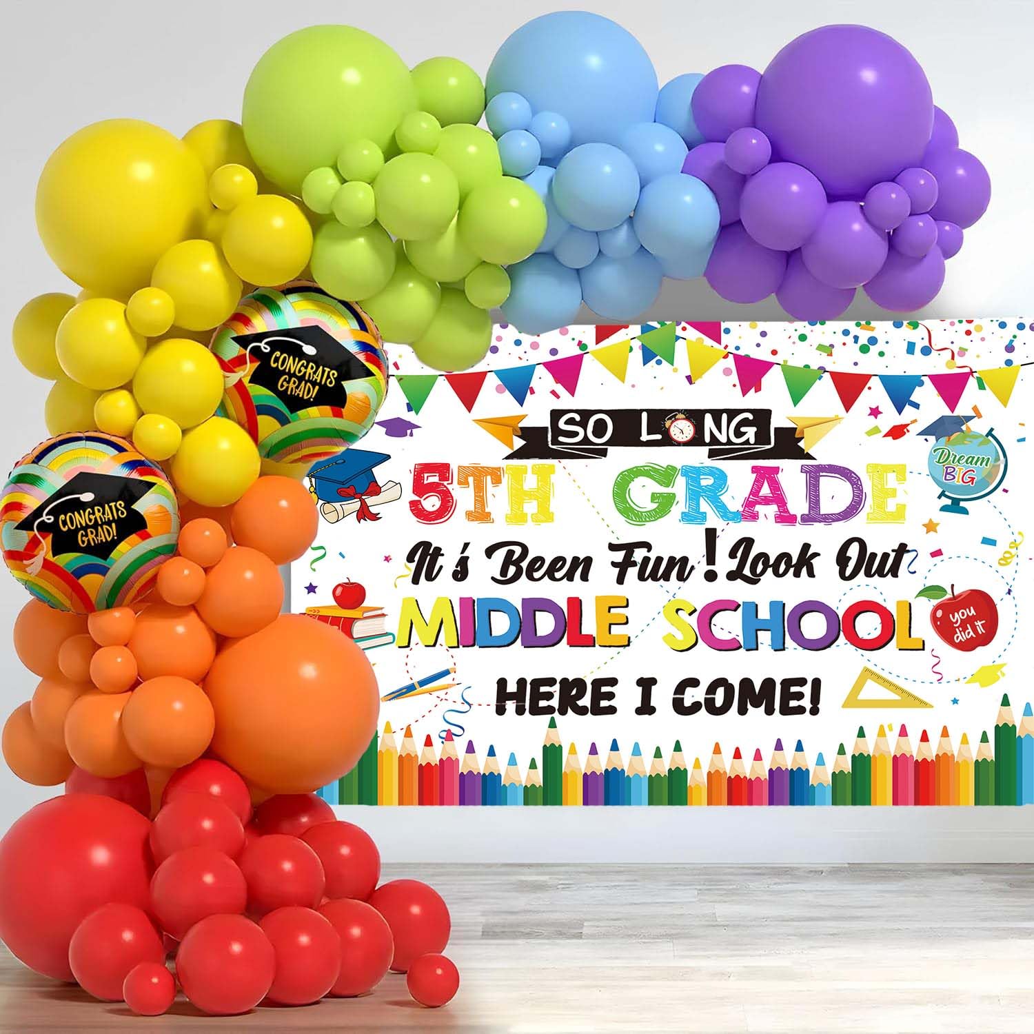 Snapklik.com : 5TH Grade Backdrop So Long 5TH Grade Its Been Fun Look ...