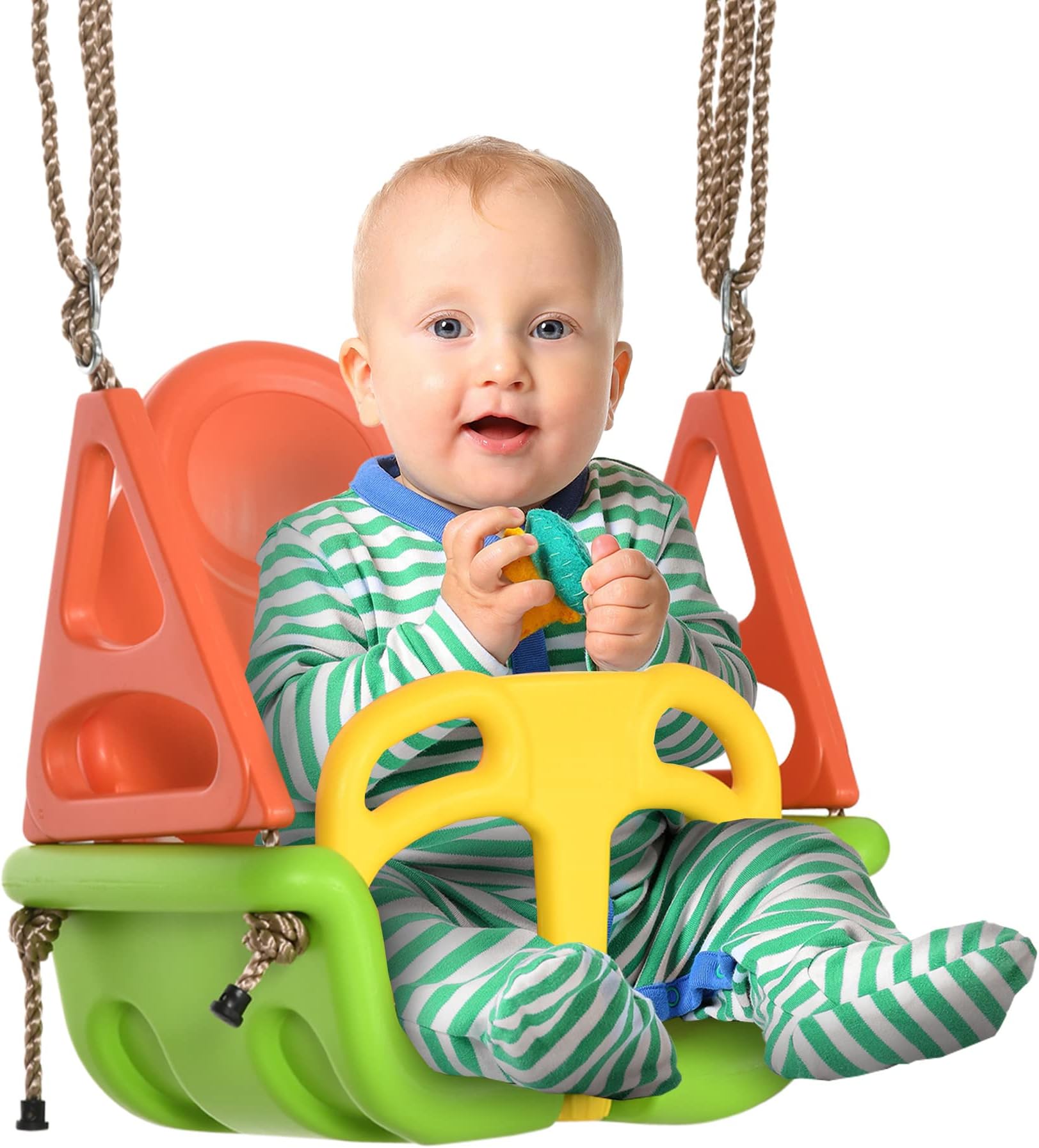 Ansobea Babyschaukel 3-in-1 Kinderschaukel Babysitz Abnehmbarer ...