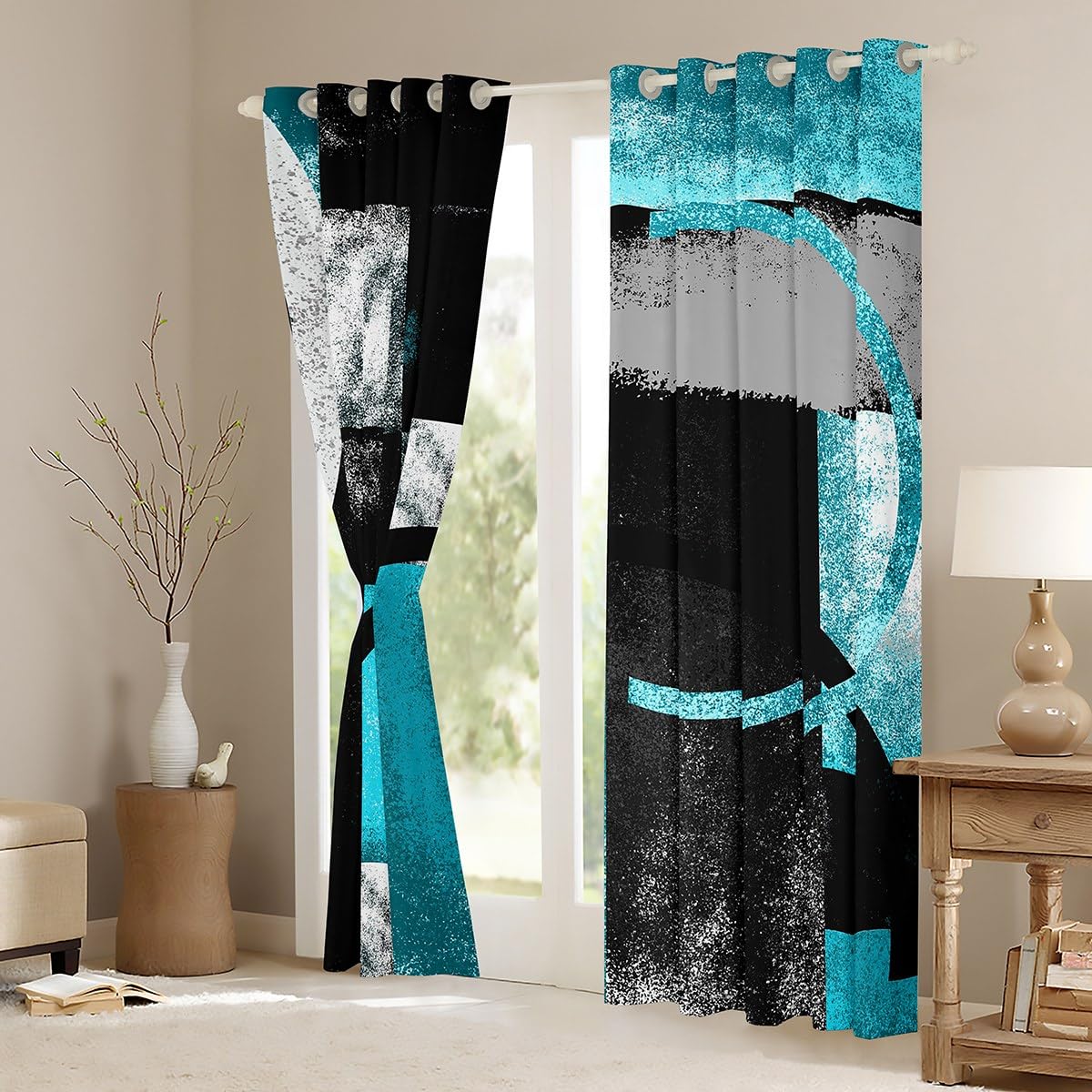 Cortinas Color Turquesa Oscuro Cortinas Cortinas De Lino Lilou