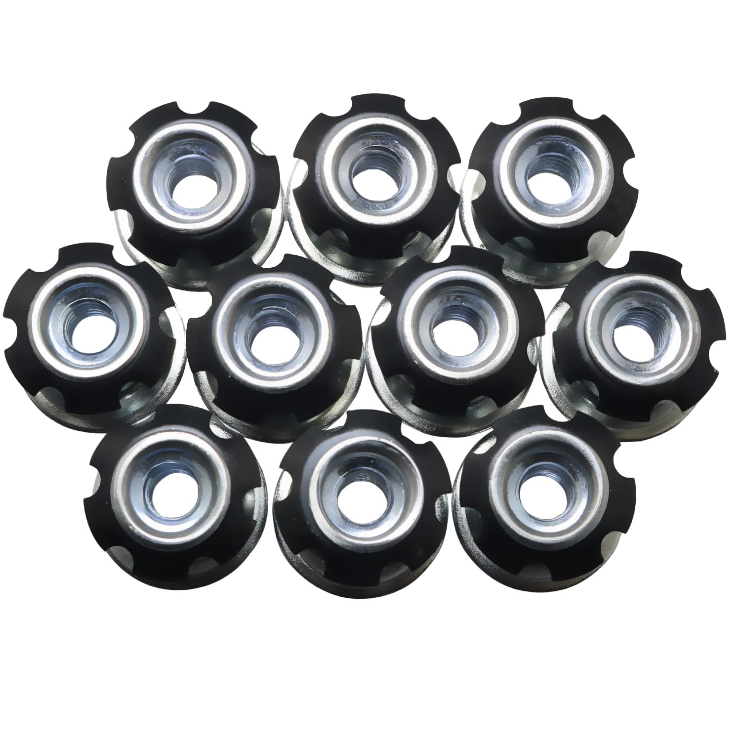 JJHXSM 10pcs Metal Threaded Star Type Insert for 3/4" Round Tubing ...